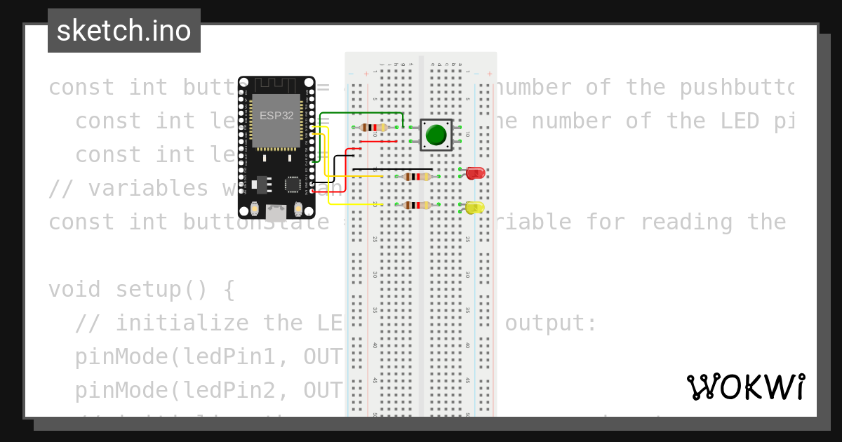 Ledlab1 Two Led With Pb Wokwi Esp32 Stm32 Arduino Simulator 4196