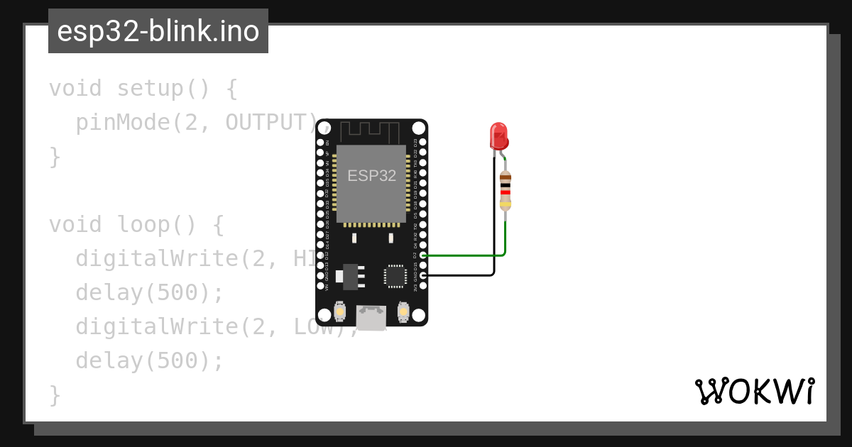 Olá Mundo Esp32 Wokwi Esp32 Stm32 Arduino Simulator