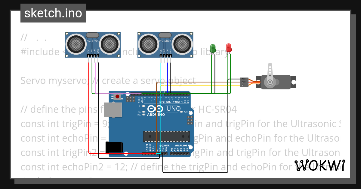 ถังขยะteeraya 25 Wokwi Esp32 Stm32 Arduino Simulator 0786