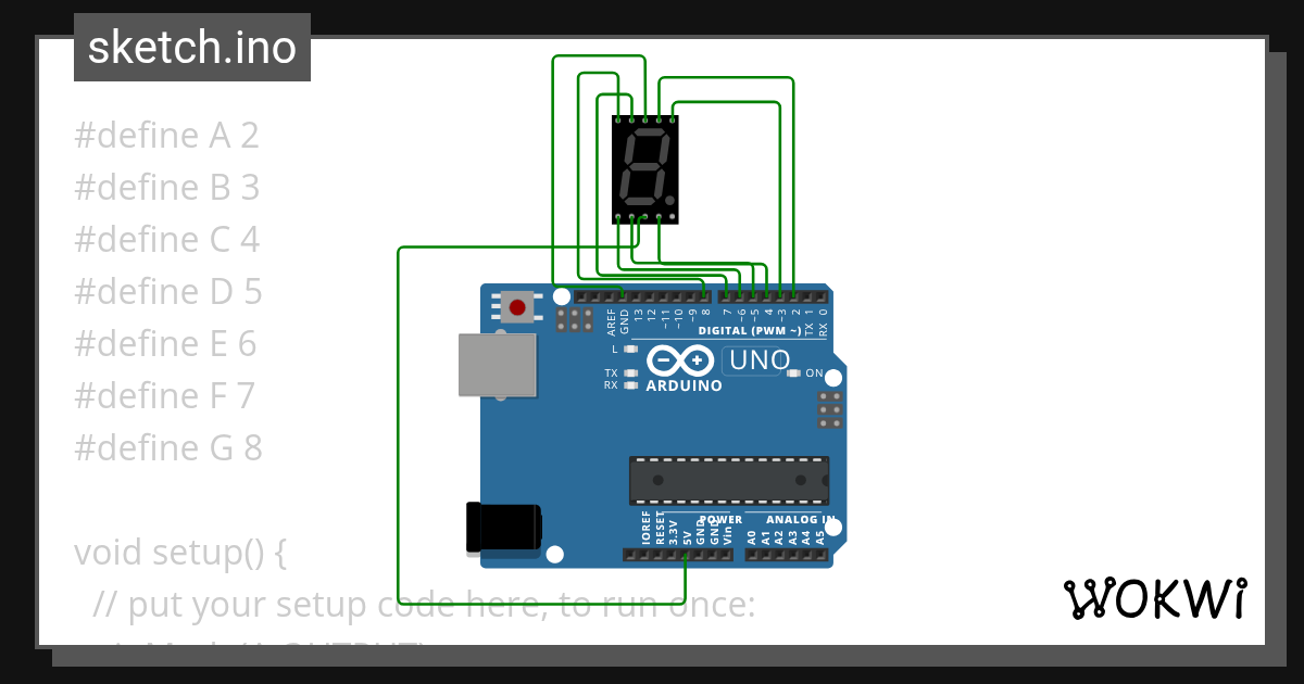Seven Segment Display A Wokwi Esp32 Stm32 Arduino Simulator