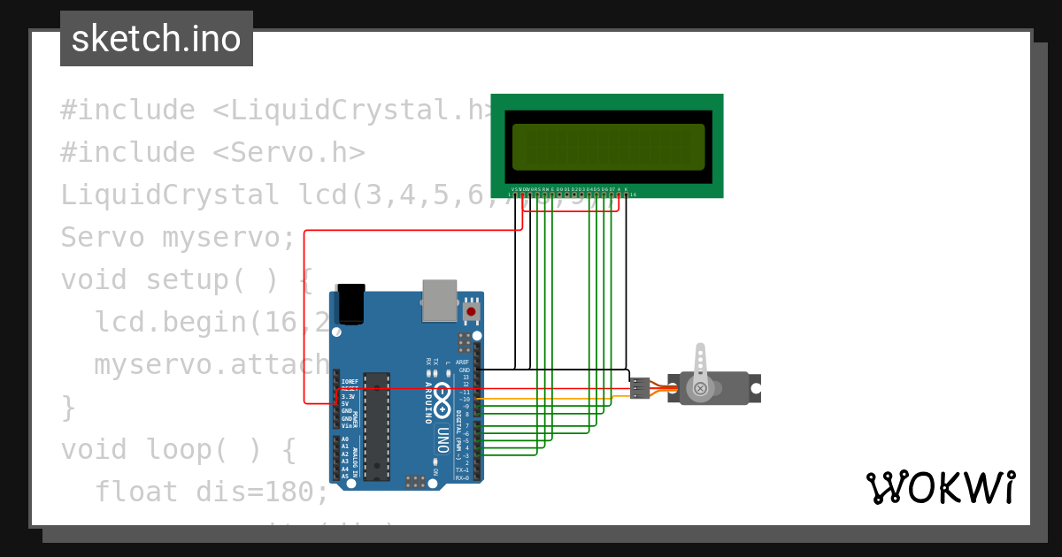 舵机转动角度 Wokwi Esp32 Stm32 Arduino Simulator 