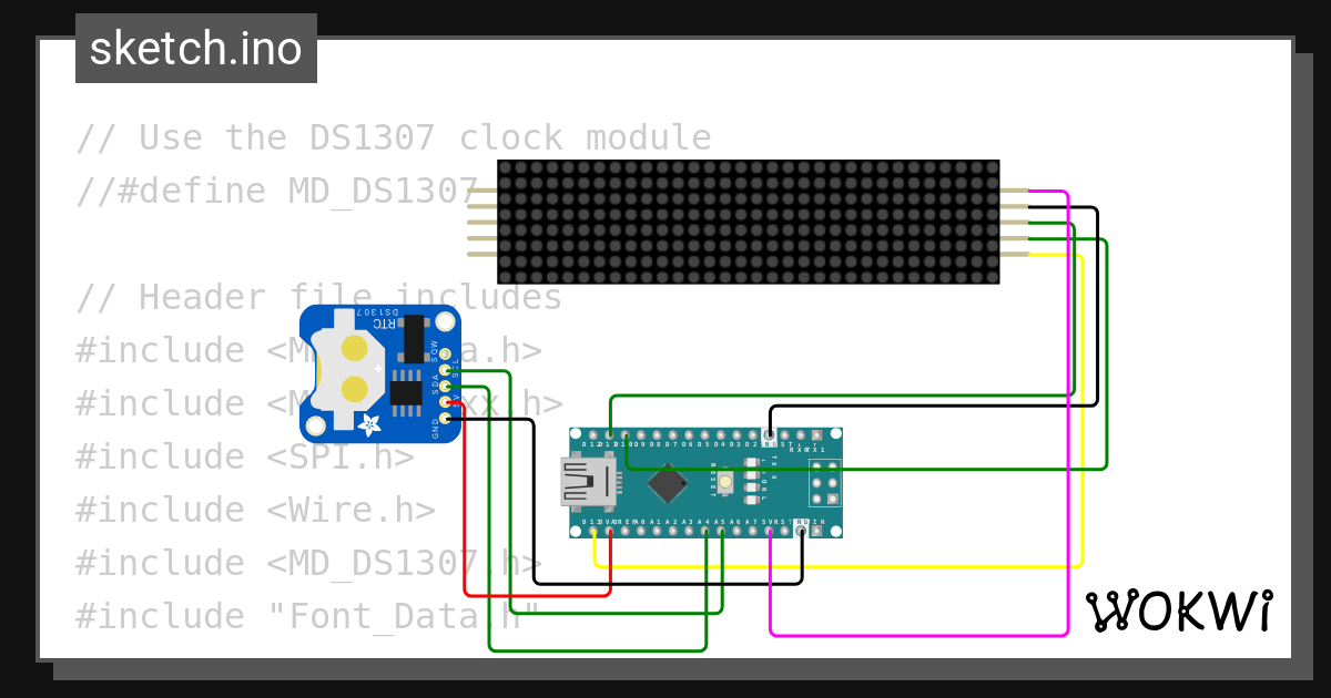 Arduino Matrics Clk Copy Wokwi Esp32 Stm32 Arduino Simulator
