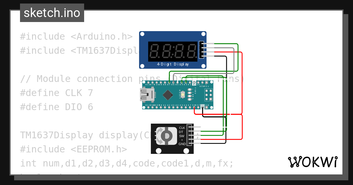 Encoder Based Door Lock Wokwi Esp32 Stm32 Arduino Simulator 4933