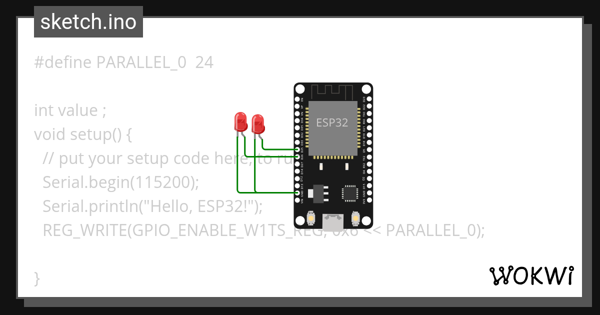 ESP REG - Wokwi ESP32, STM32, Arduino Simulator