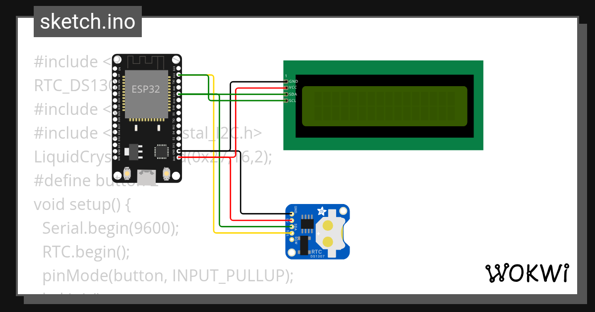 Realtime Clock Copy Wokwi Esp32 Stm32 Arduino Simulator