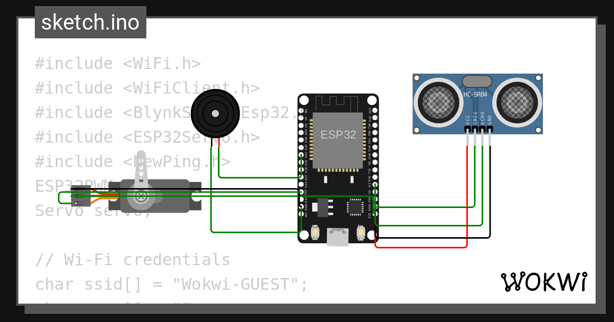 Smart Door System Wokwi Esp32 Stm32 Arduino Simulator