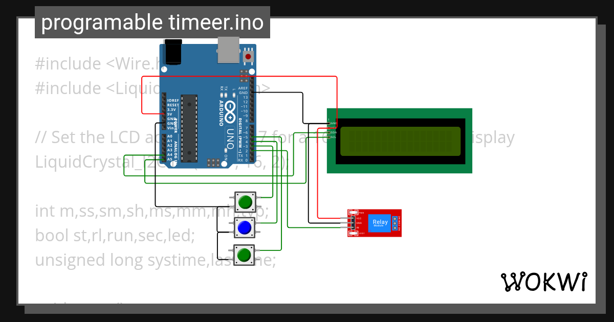 Programable timer - Wokwi ESP32, STM32, Arduino Simulator