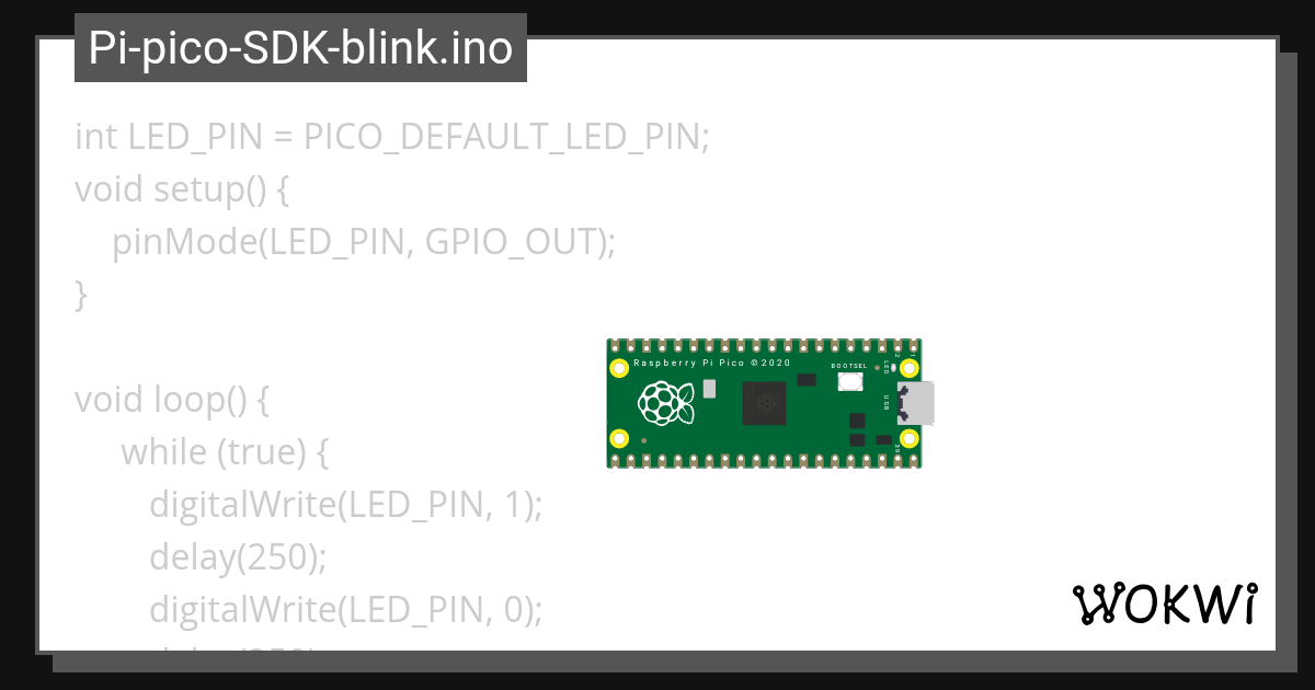 LED BLINK - Wokwi ESP32, STM32, Arduino Simulator