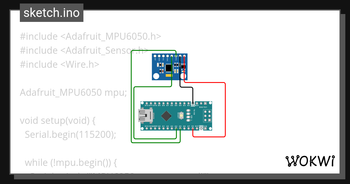 6050 - Wokwi ESP32, STM32, Arduino Simulator 6050 - Wokwi ESP32, STM32, Arduino Simulator