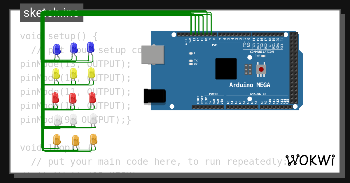 Budda Flag Led Pro Wokwi Esp32 Stm32 Arduino Simulator