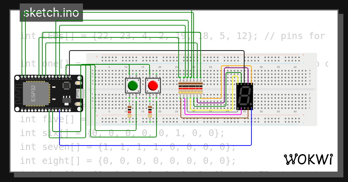 7segment With Pb Odd And Even Wokwi Esp32 Stm32 Arduino Simulator 8500