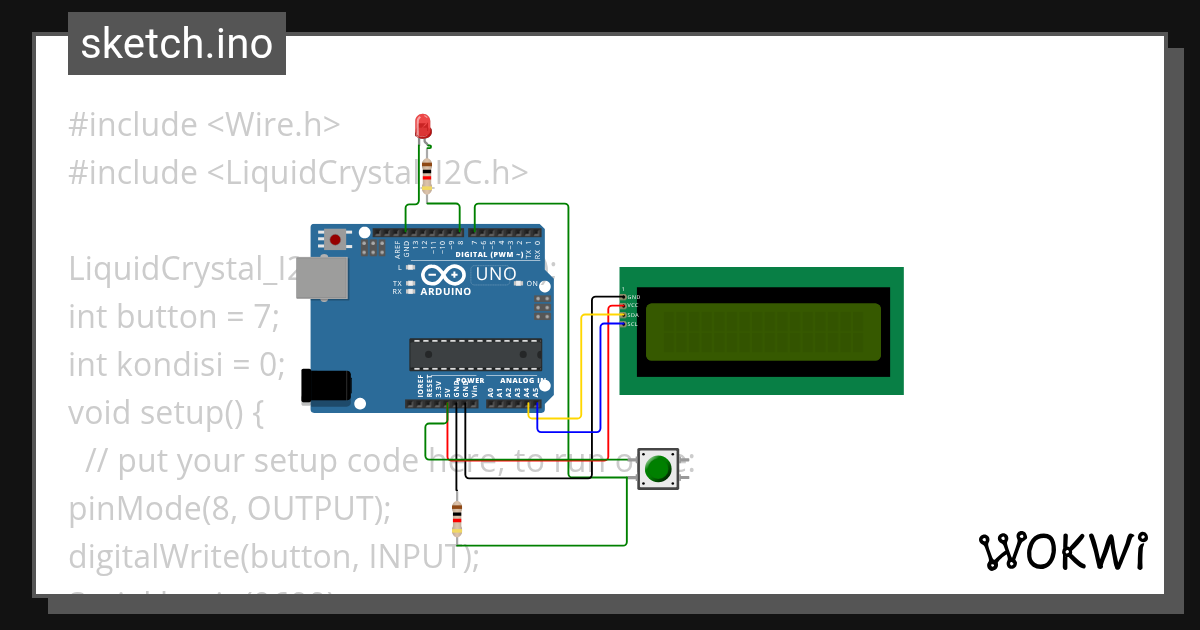 LCD Tugas - Wokwi ESP32, STM32, Arduino Simulator