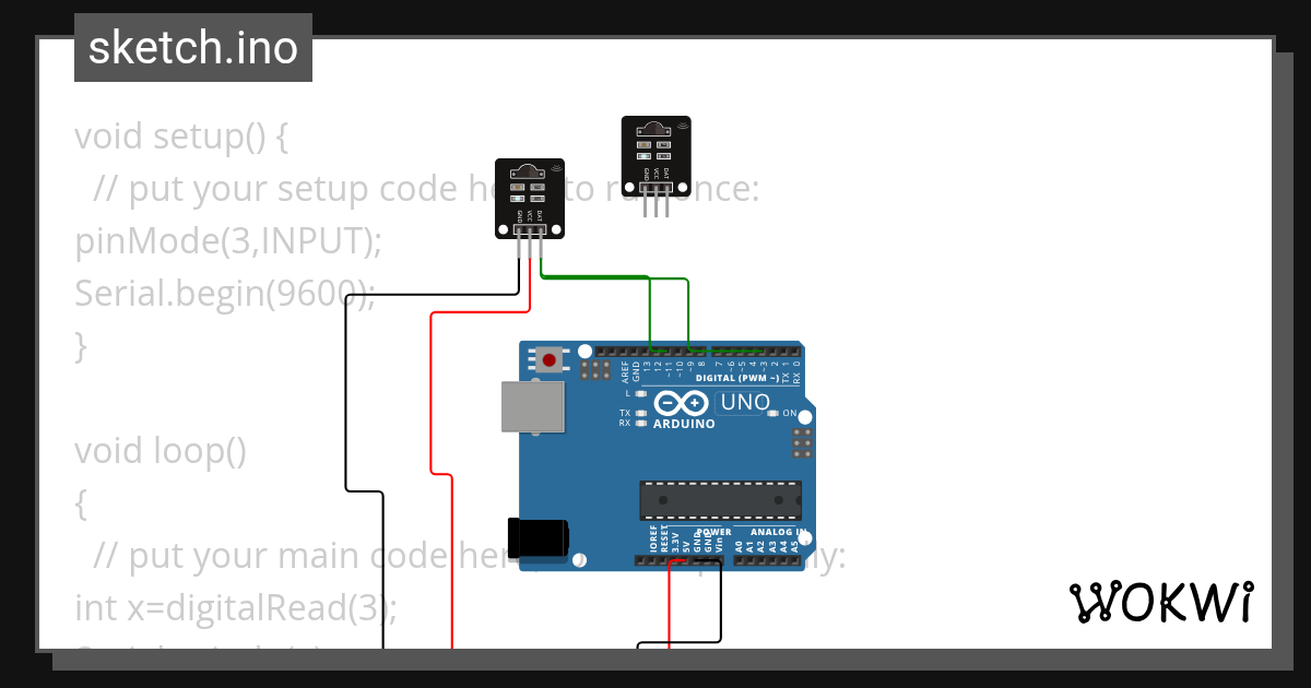 Ir sensor - Wokwi ESP32, STM32, Arduino Simulator