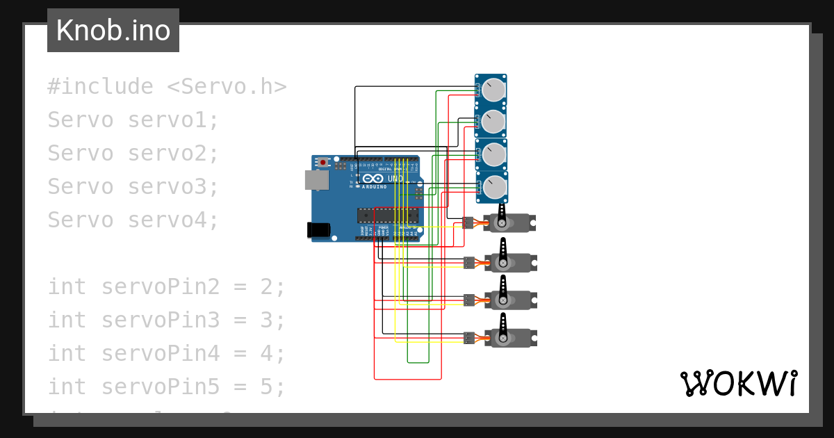 Brazo Mecánico Con Potenciómetros Wokwi Esp32 Stm32 Arduino Simulator