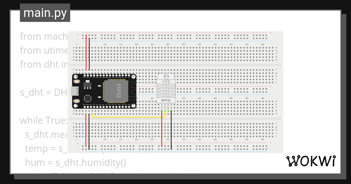 DHT22 - Wokwi ESP32, STM32, Arduino Simulator