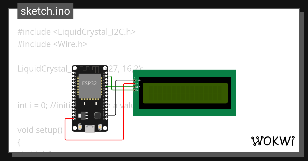 LCD segment STOP sa 9 - Wokwi ESP32, STM32, Arduino Simulator