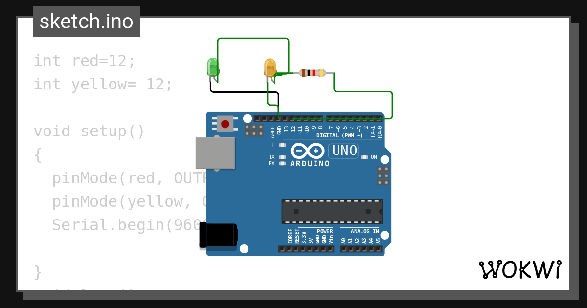 2led Wokwi Esp32 Stm32 Arduino Simulator 