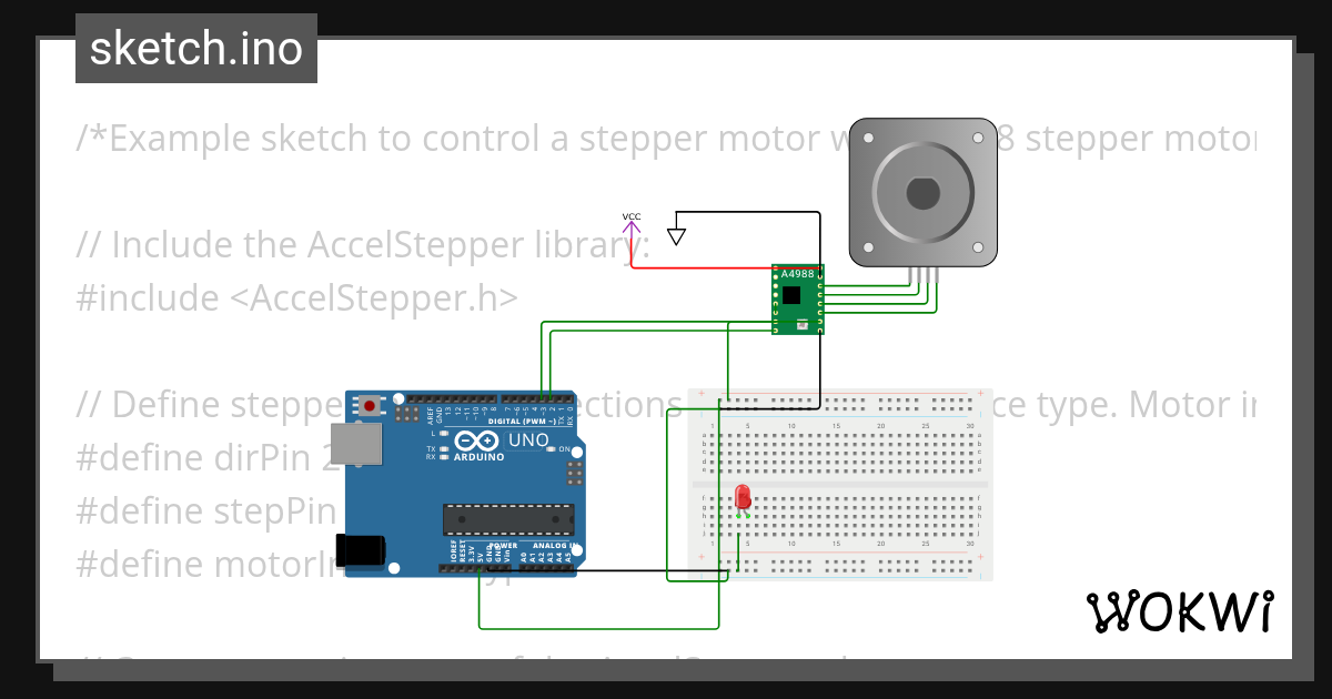 step motor - Wokwi ESP32, STM32, Arduino Simulator