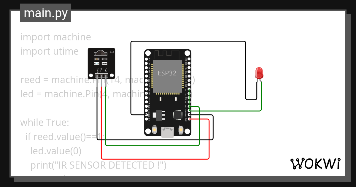 IR SENSOR - Wokwi ESP32, STM32, Arduino Simulator IR SENSOR - Wokwi ESP32, STM32, Arduino Simulator