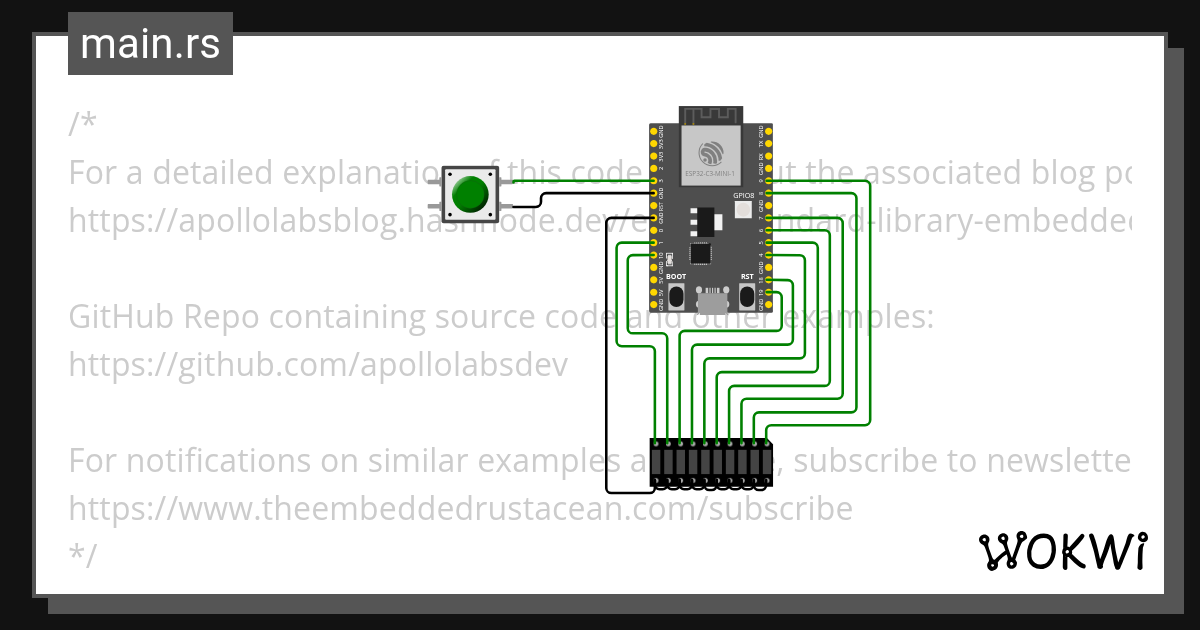 ESP32 std gpio - Wokwi ESP32, STM32, Arduino Simulator