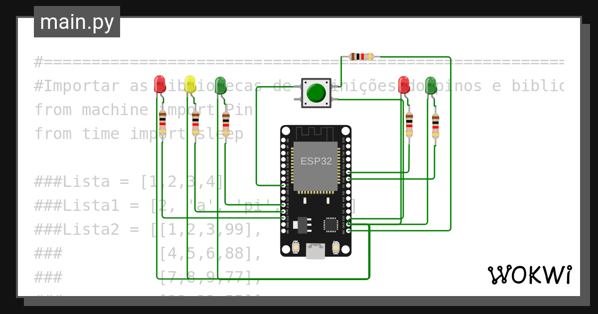 Ciclovia Pedestre Wokwi Esp32 Stm32 Arduino Simulator