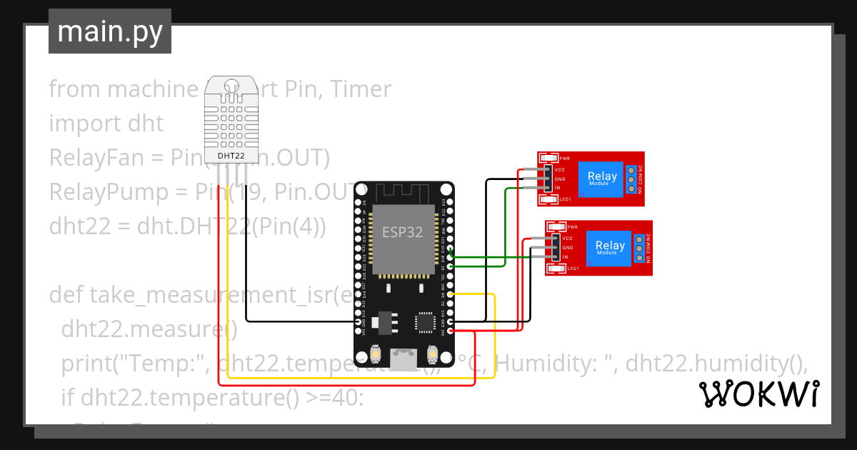 DHT22 - Wokwi ESP32, STM32, Arduino Simulator