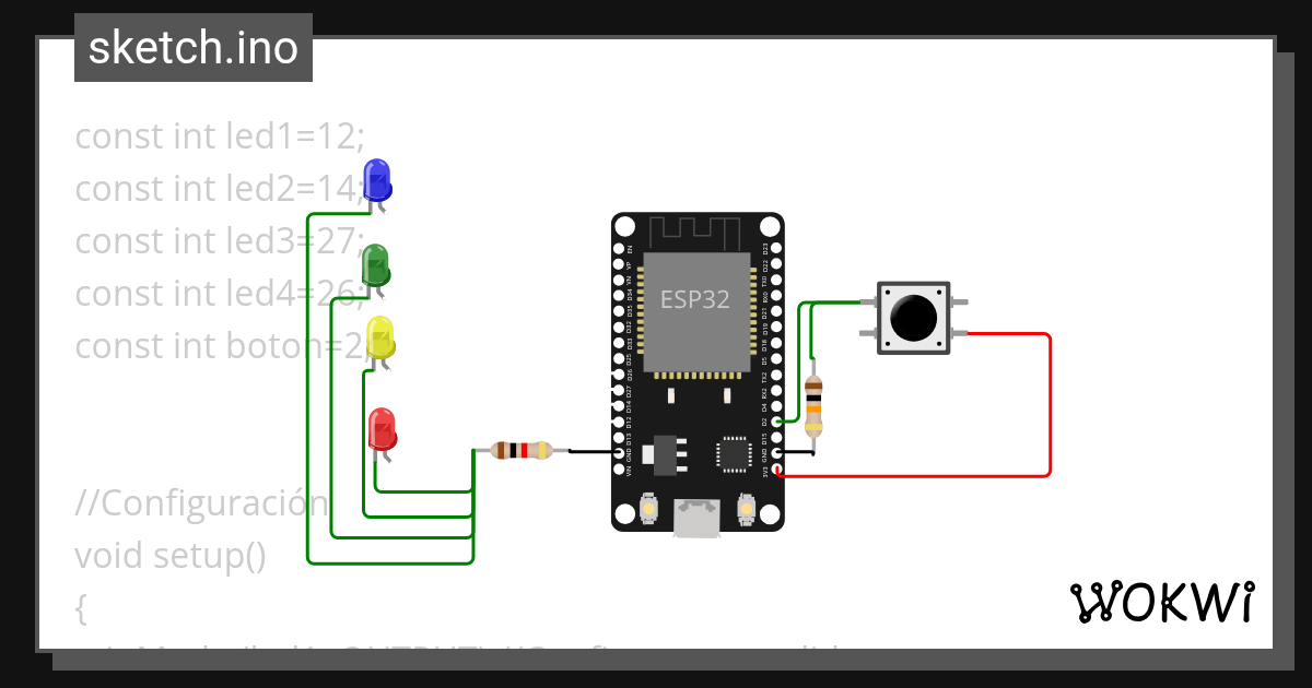 Ejercicio 5 - Wokwi ESP32, STM32, Arduino Simulator