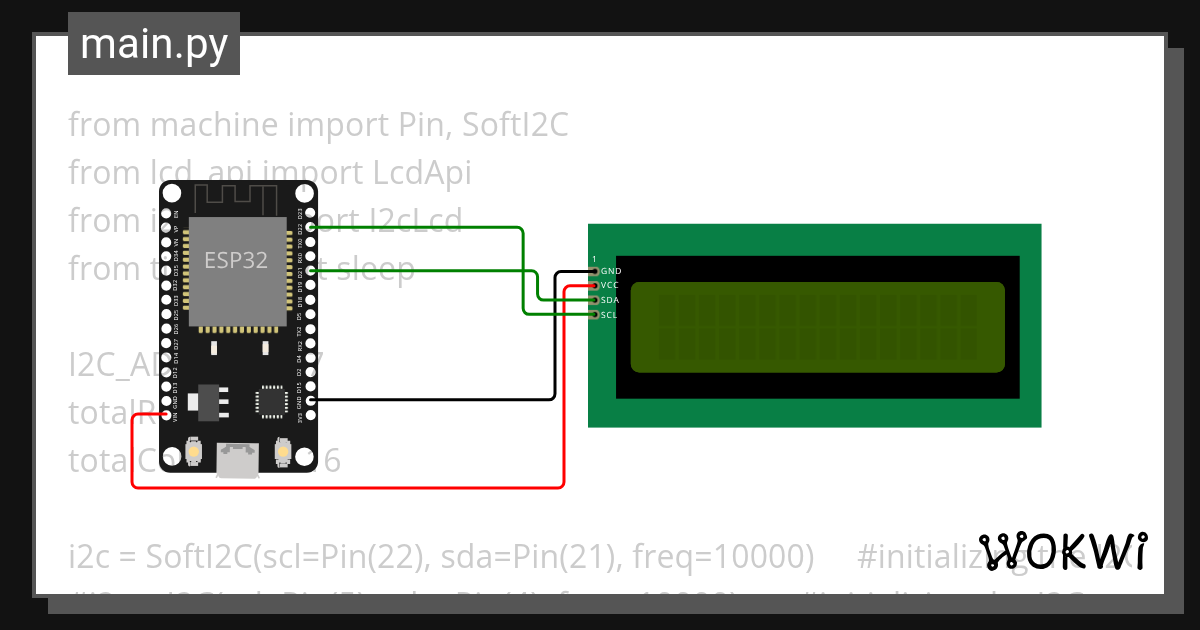 LCD - Wokwi ESP32, STM32, Arduino Simulator