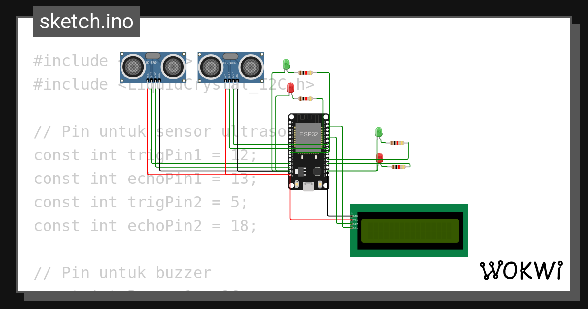 Parkiran Make Led Wokwi Esp32 Stm32 Arduino Simulator