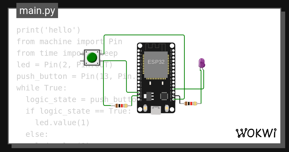 Holding Button Wokwi Esp32 Stm32 Arduino Simulator 7199