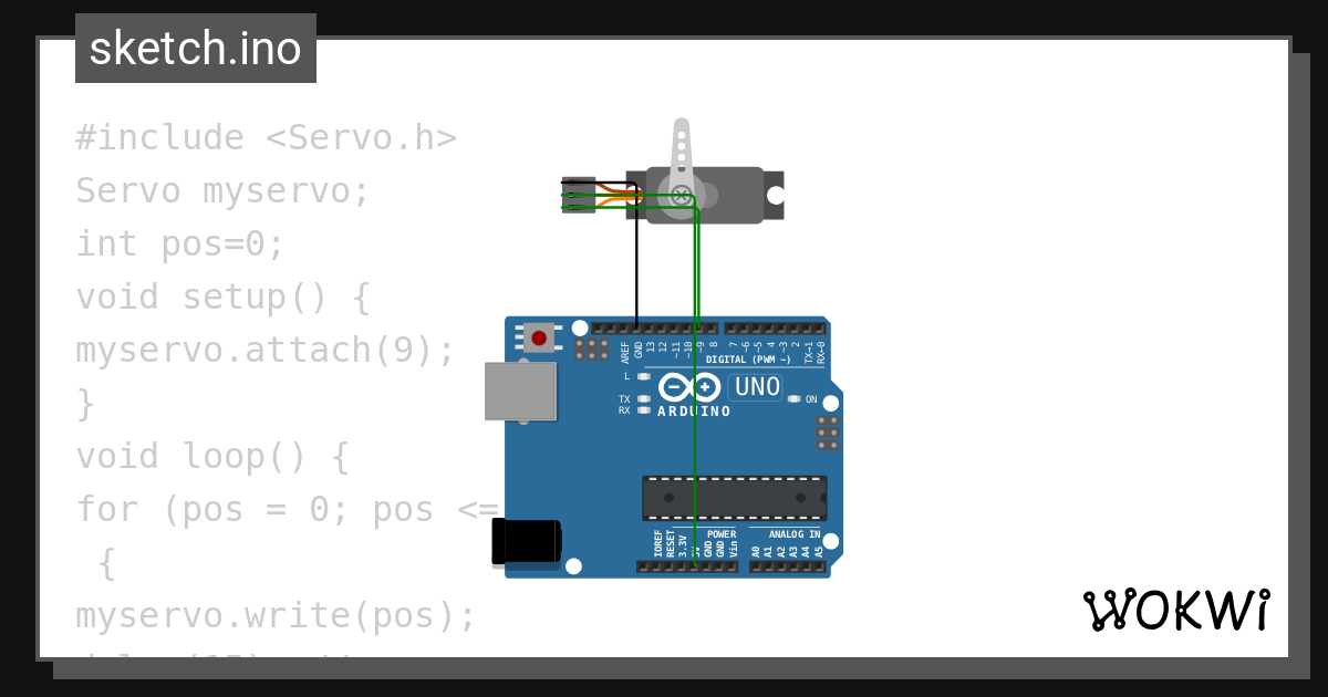 Normal Servo Wokwi Esp32 Stm32 Arduino Simulator