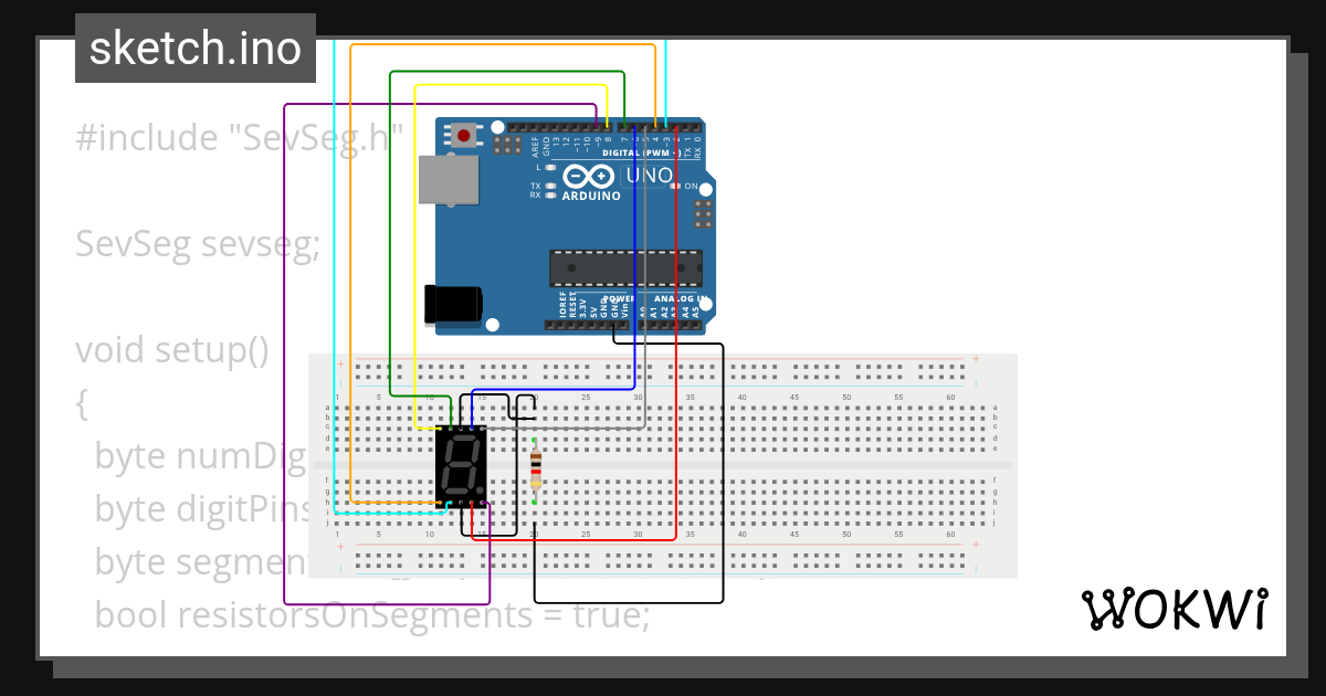 7 Segment Display Wokwi Esp32 Stm32 Arduino Simulator 0193