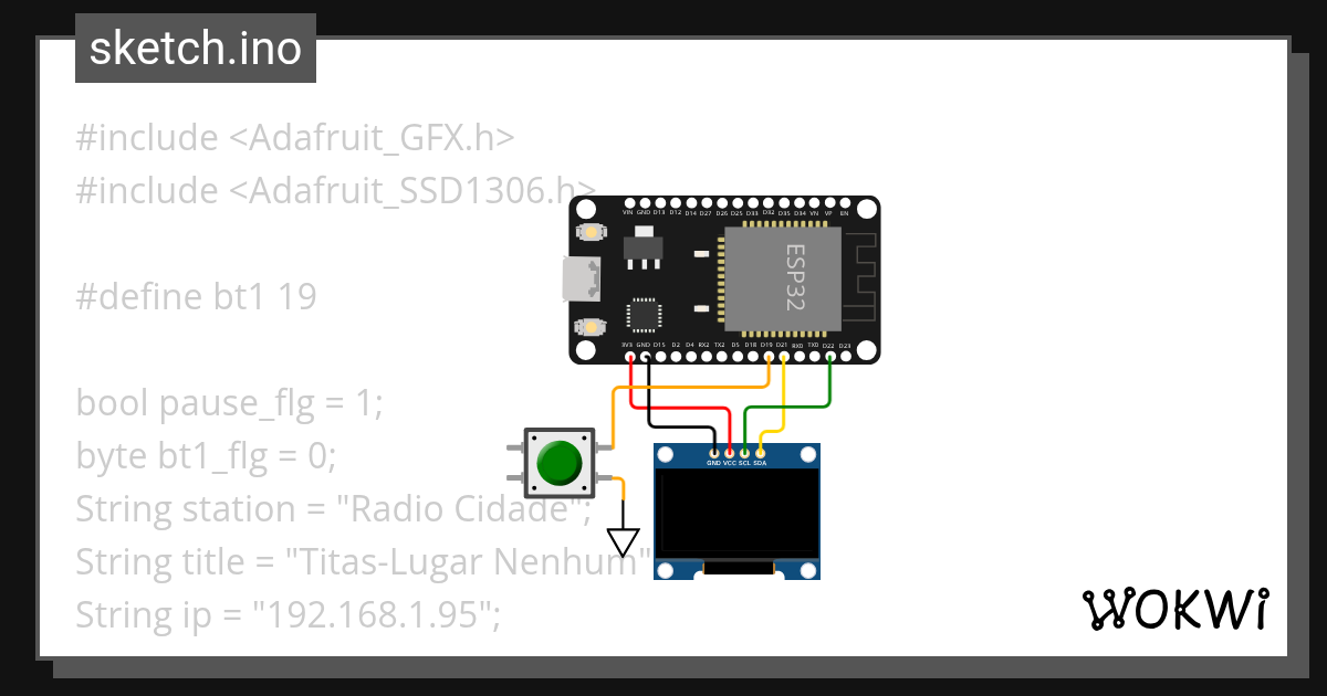 OLED_SSD1306 - Wokwi ESP32, STM32, Arduino Simulator