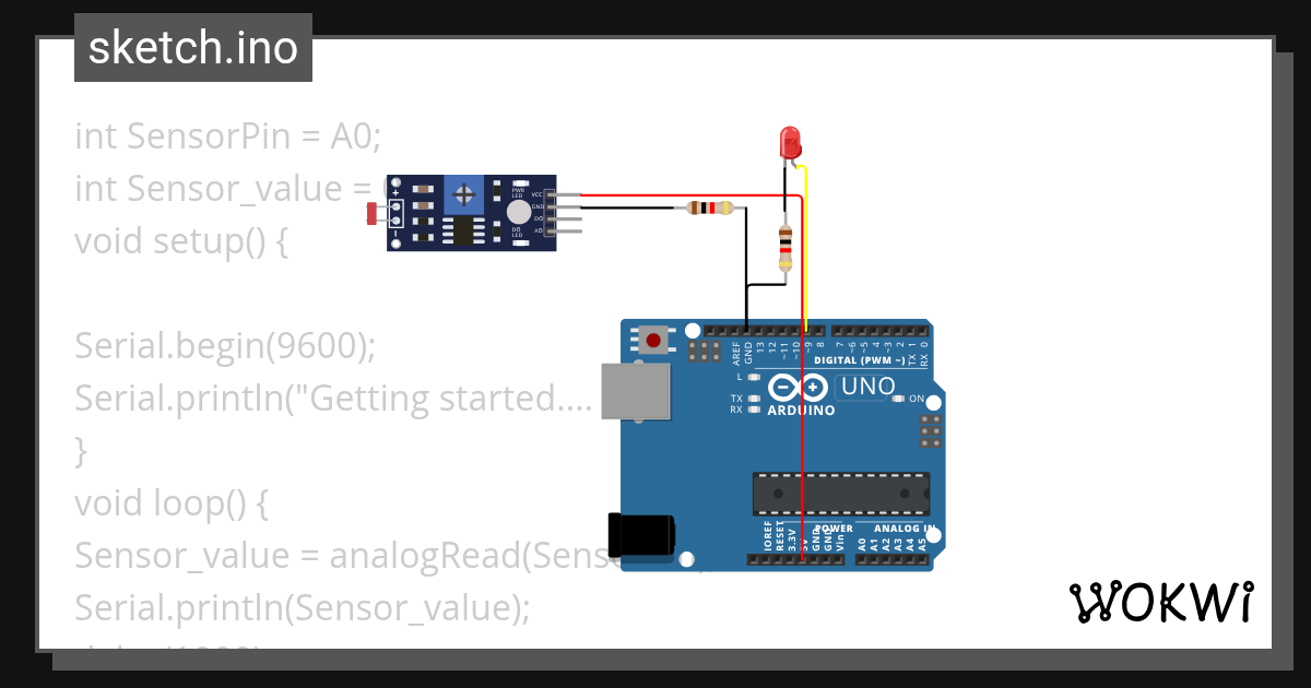 LDR - Wokwi ESP32, STM32, Arduino Simulator