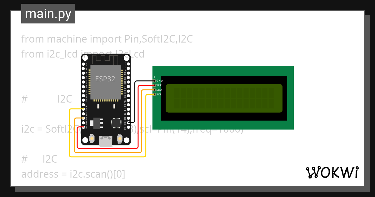 Micropython 10 Lcd1602 Wokwi Esp32 Stm32 Arduino Simulator