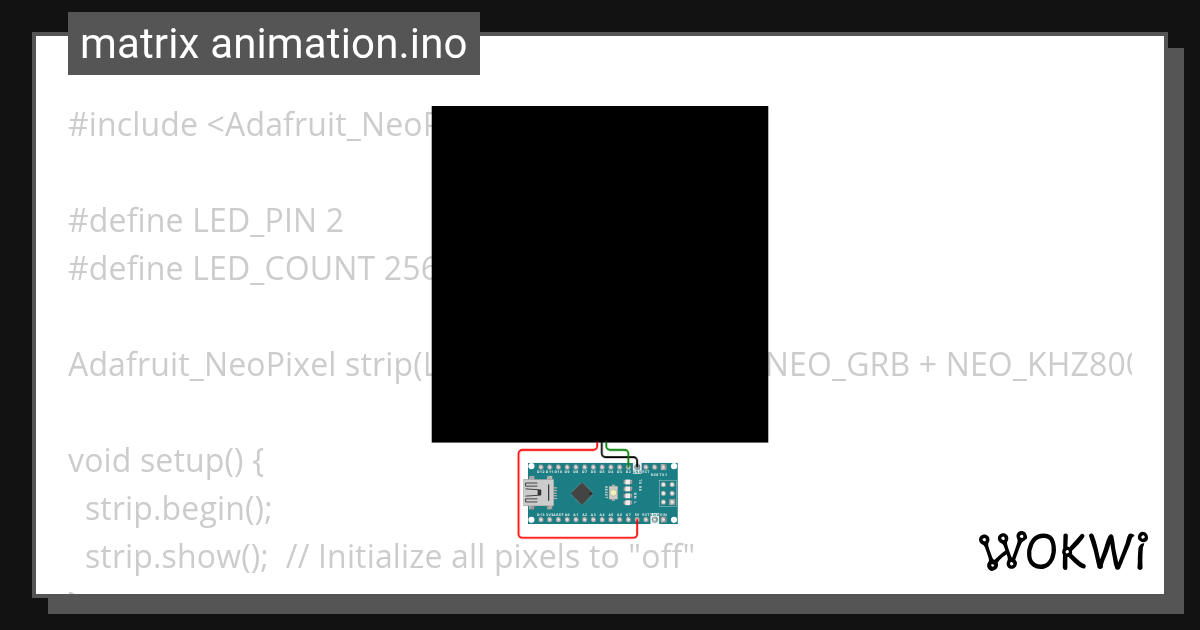 pyconvrainbow effect matrix.ino Copy Copy Copy - Wokwi ESP32, STM32, Arduino Simulator