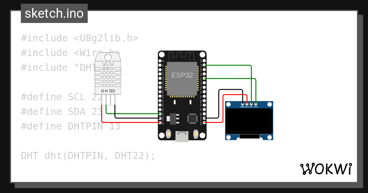 Demou8g2 Humiture Wokwi Esp32 Stm32 Arduino Simulator