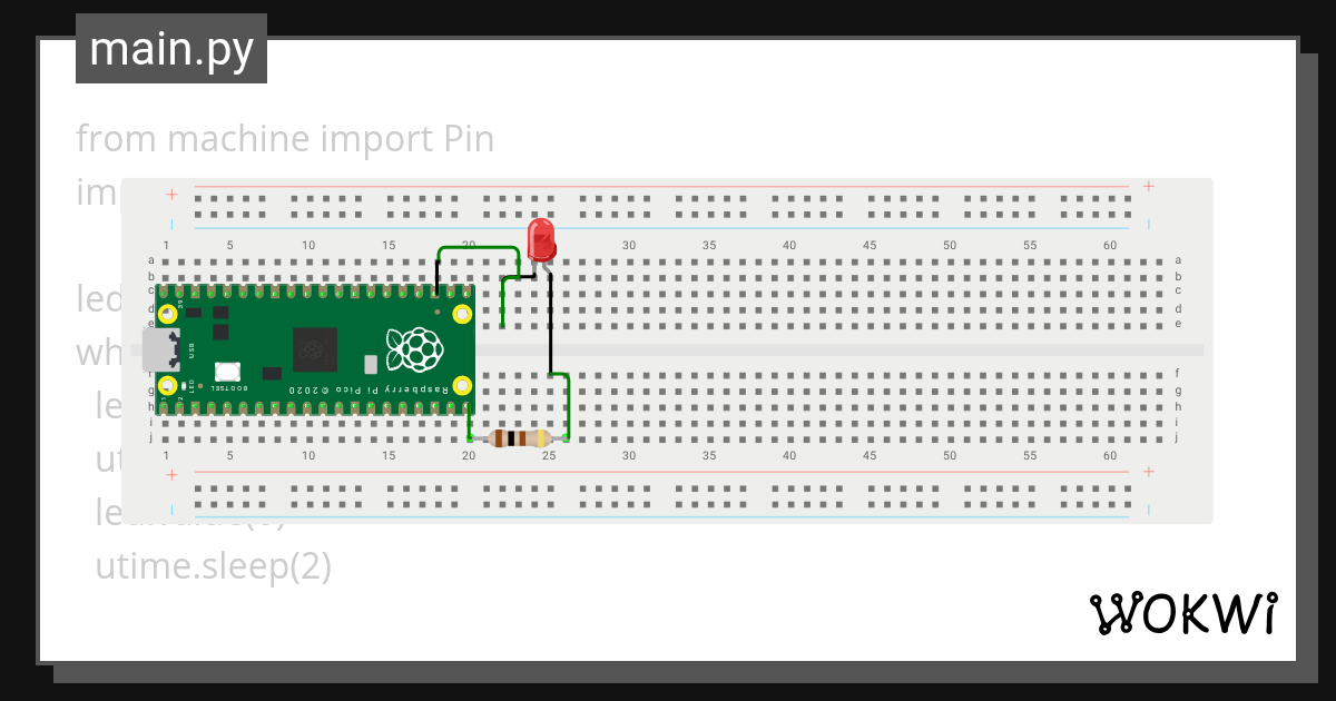 single led - Wokwi ESP32, STM32, Arduino Simulator