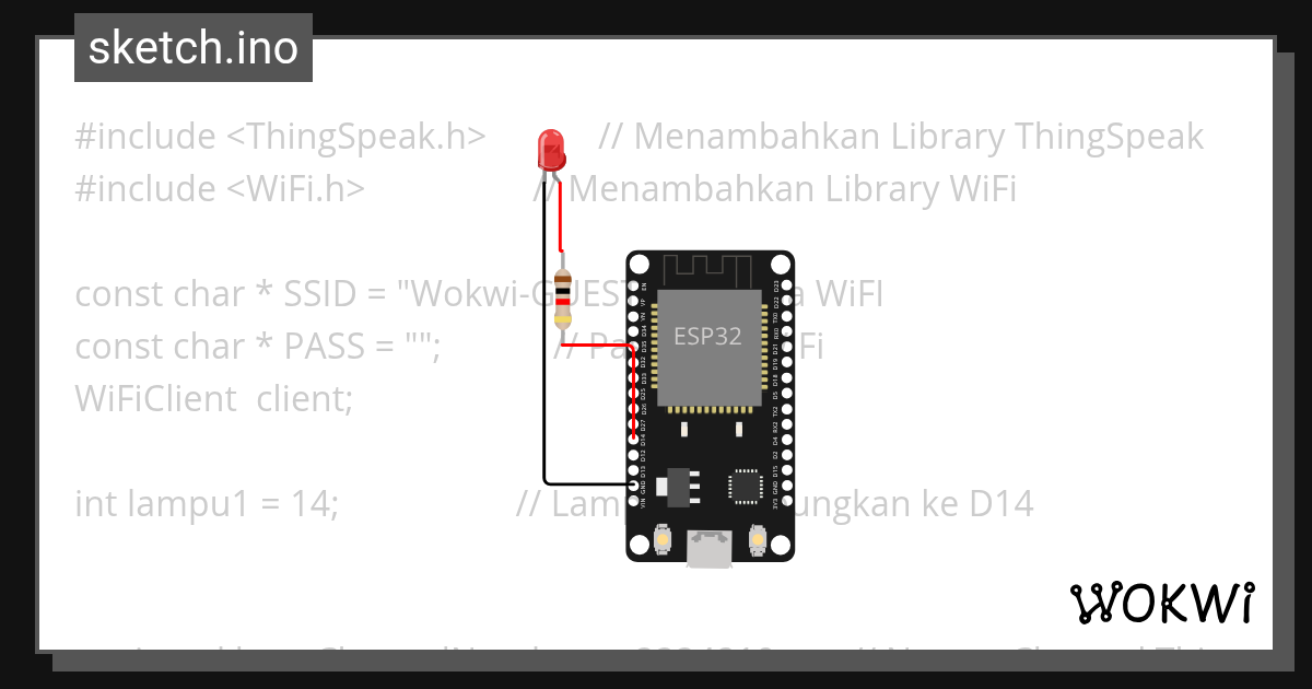 Lampu Pintar Wokwi Esp32 Stm32 Arduino Simulator 7768