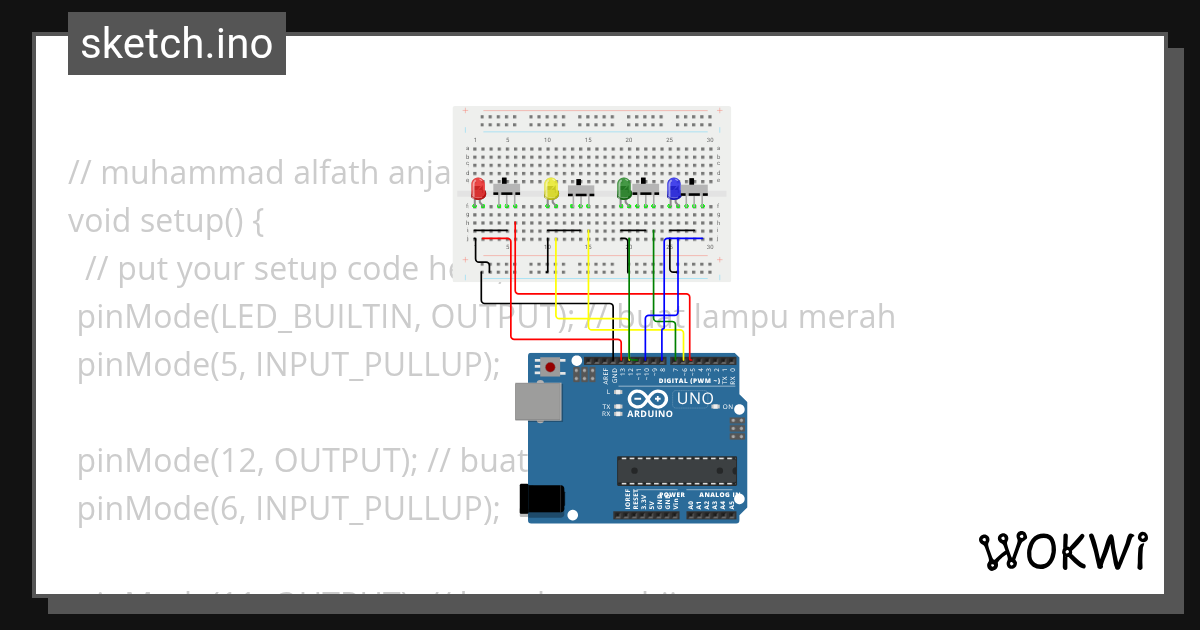 TUGAS switch led anjar - Wokwi ESP32, STM32, Arduino Simulator