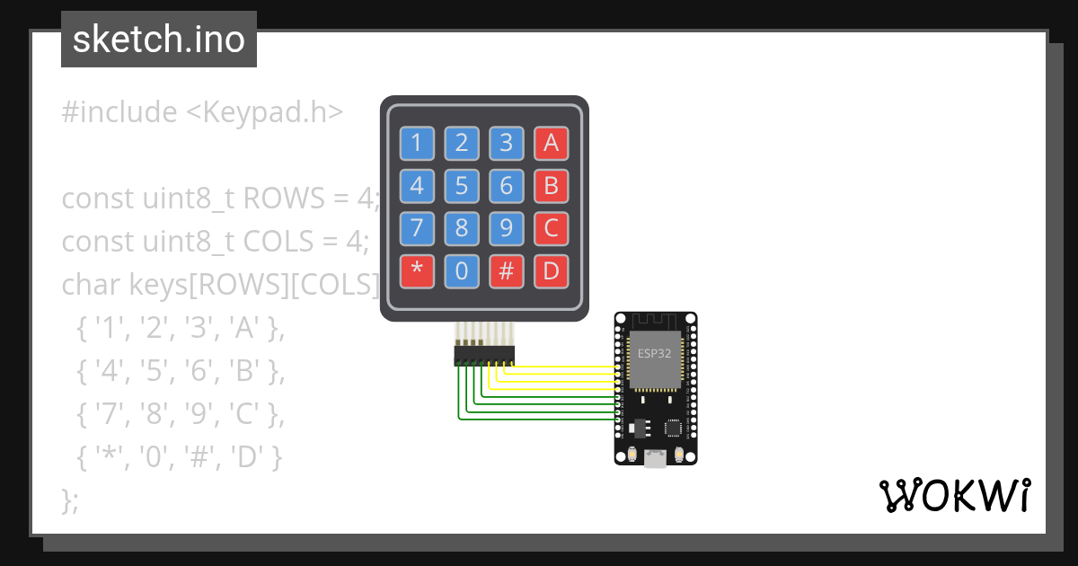 Demo_Keypad - Wokwi ESP32, STM32, Arduino Simulator