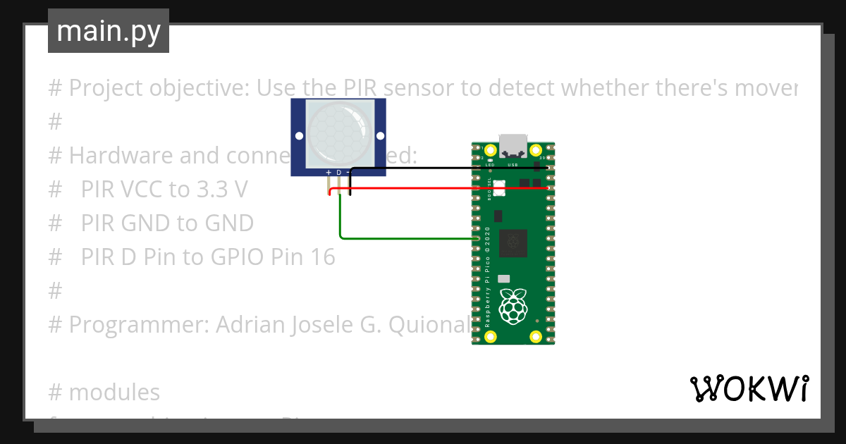 PIR - Wokwi ESP32, STM32, Arduino Simulator