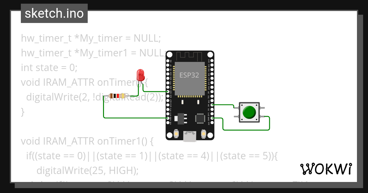 lab3.3 - Wokwi ESP32, STM32, Arduino Simulator