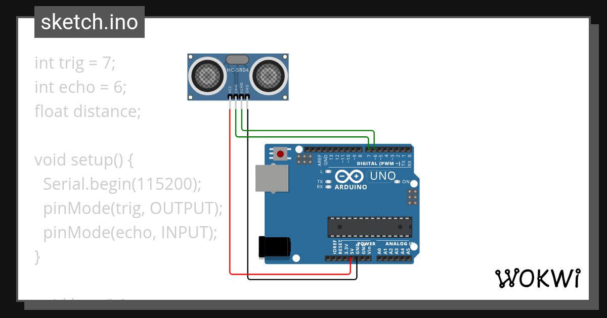 超声波测距 - Wokwi ESP32, STM32, Arduino Simulator 超声波测距 - Wokwi ESP32, STM32, Arduino Simulator