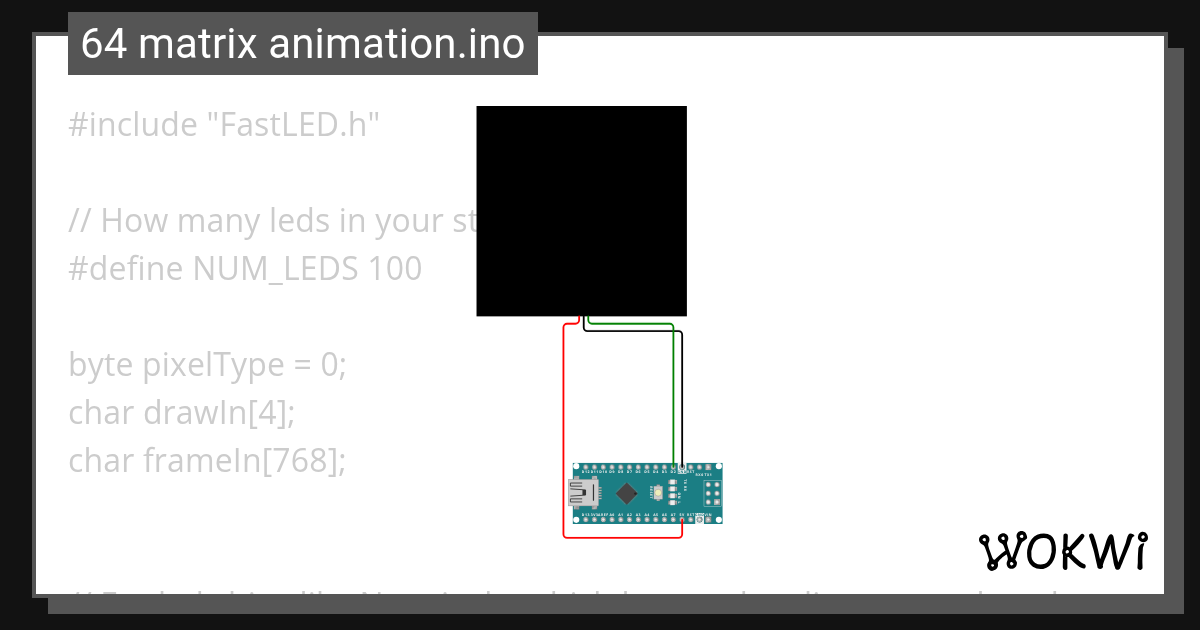 64 matrx animation Copy - Wokwi ESP32, STM32, Arduino Simulator