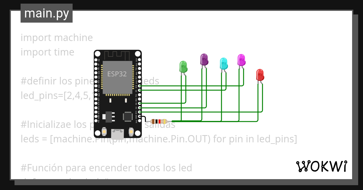 leds - Wokwi ESP32, STM32, Arduino Simulator