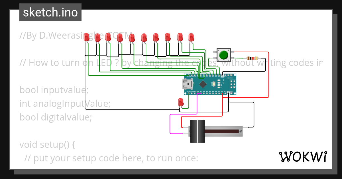 knight rider circuit using if command - Wokwi ESP32, STM32, Arduino Simulator