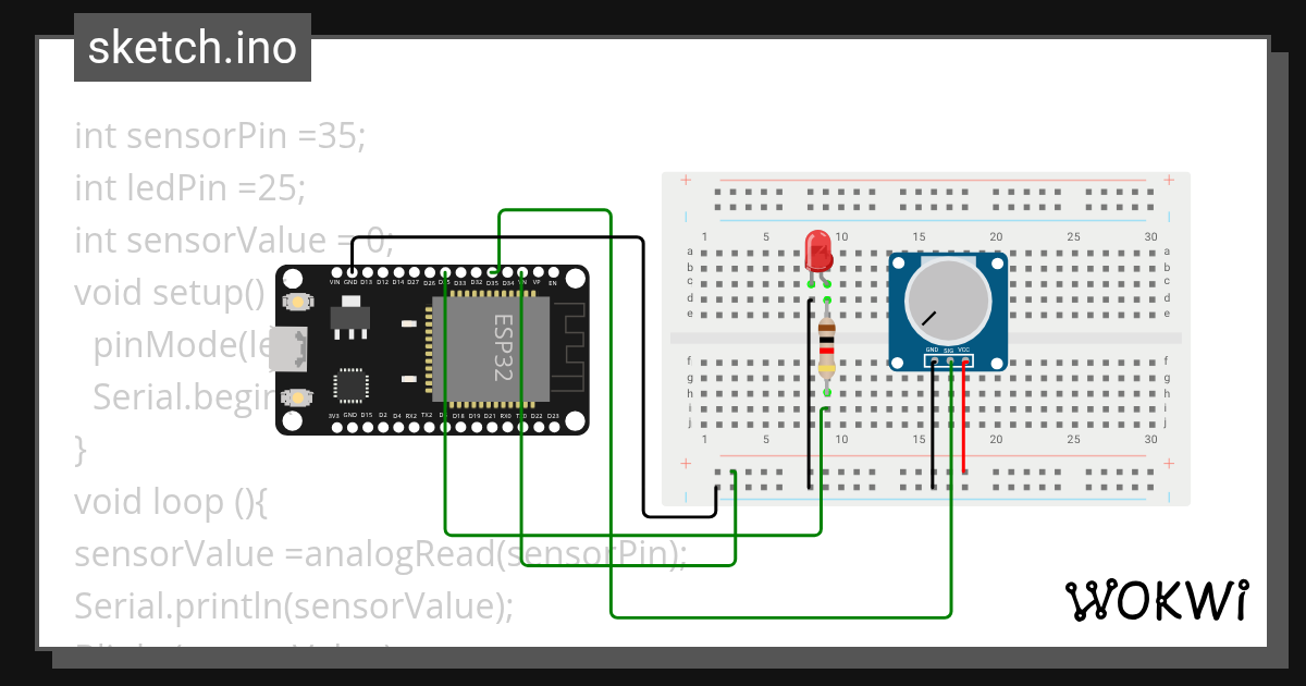 รับเเสงไฟกระปิบบ Wokwi Esp32 Stm32 Arduino Simulator 0265
