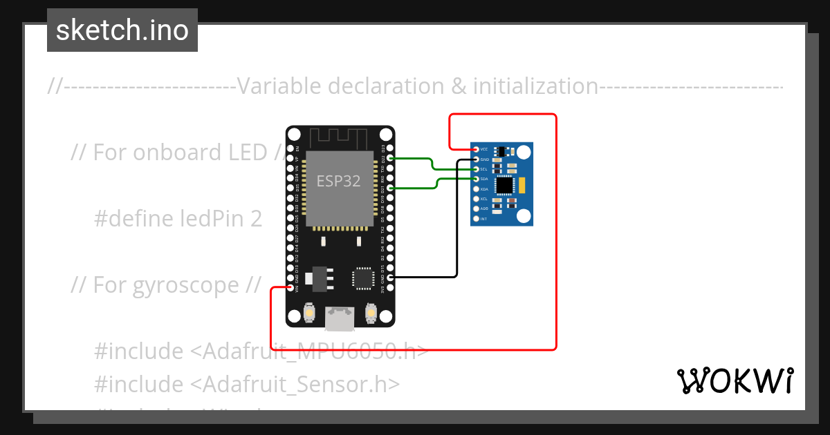 Gyroscope Wokwi Esp32 Stm32 Arduino Simulator