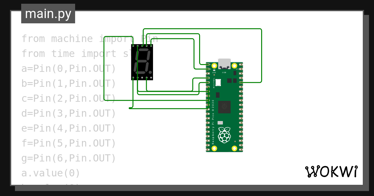Seven Segment Led Wokwi Esp32 Stm32 Arduino Simulator 1979